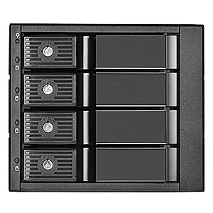 SilverStone Technology FS304-12G Three 5.25" Bay to Four 3.5" SAS-12G / SATA 6Gbit/s trayless hot-swap cage, SST-FS304B-12G