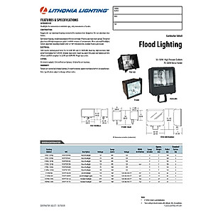 Lithonia Lighting F150SL 120 M6 1 Lamp 150W High Pressure Sodium Flood Light, Bronze