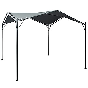 Gazebo Pavilion Tent Canopy,Beach Gazebo,Shade Tent,Fruit Stand Gazebo,Backyard Gazebo,Hardtop Gazebo,Outdoor Gazebo, for Barbeque,Patio,Deck,Garden Party,9.8ft x9.8ft Steel Anthracite