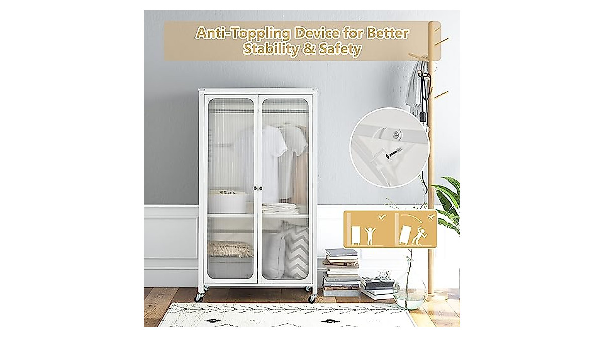 Giantex Portable Closet Wardrobe - Mobile Storage Solution