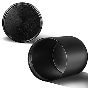 Trinkrittey Aluminum Storage Jar Airtight Smell Proof Container Portable Airtight Container Multipurpose Airtight Container Multipurpose Storage Container for Spices Coffee Teas (Black and Silver)