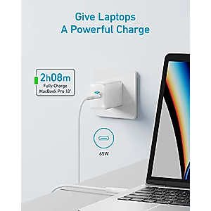 USB C Charger, Anker 65W PIQ 3.0 PPS Compact Fast Charger Adapter, PowerPort III Pod Lite, for MacBook Pro/Air, Galaxy S20/S10, Dell XPS 13,Note 10+/10, iPhone 11/Pro, iPad Pro, Pixel, and More
