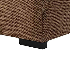 Cotoala 123" U-Shaped Sectional Sofa with Pull Out Sleeper Bed and Storage Chaise Lounge, 6 Seat Large Couch w/ 4 Throw Pillows for Livingroom, Save Space Design, Brown