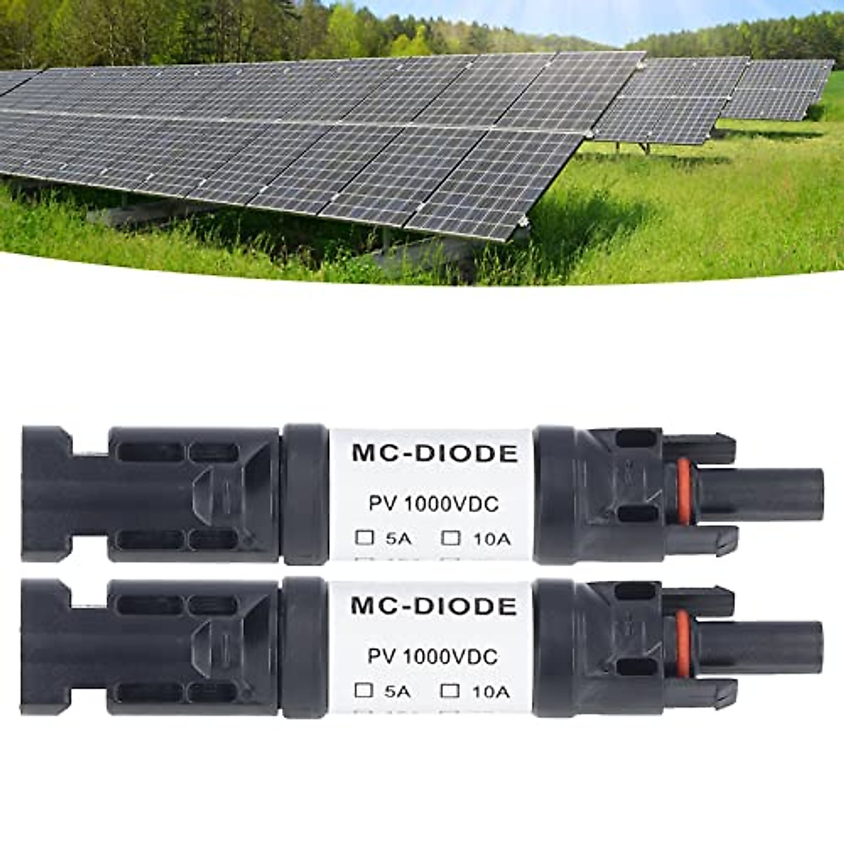 1000V Solar PV Connector Snap-in PPO Housing Solar PV Fuse Holder 2pcs for connecting solar panels 15A