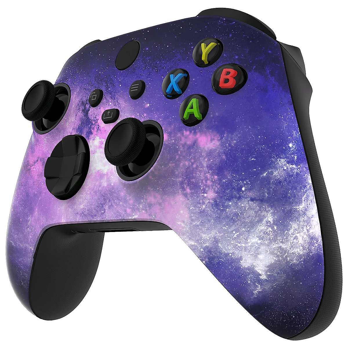 eXtremeRate ASR Version Custom Shell for Xbox Core Wireless Controller - Anti Sticks Rubbing Rings - Replacement Accessories Front Cover Faceplate for Xbox Series X & S Controller - Nebula Galaxy