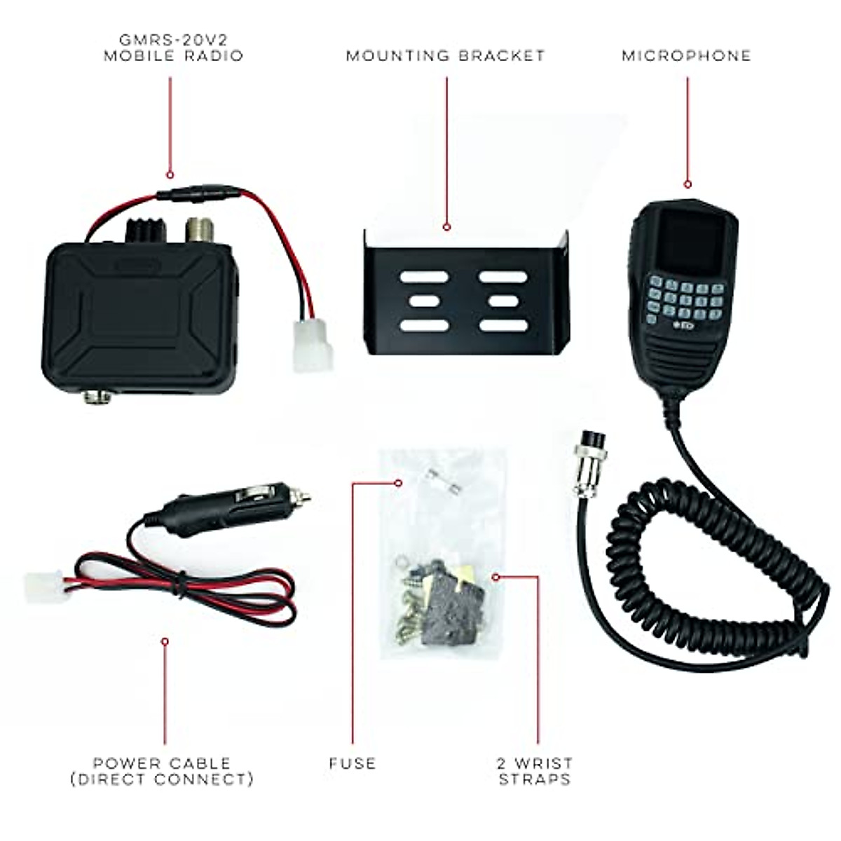 BTECH GMRS-20V2 20W 200 Fully Customizable Channels Mobile GMRS Two-Way Radio. IP67 Submersible Waterproof, Repeater Compatible, Dual Band Scanning (VHF/UHF), FM, & NOAA Weather Broadcast Receiver