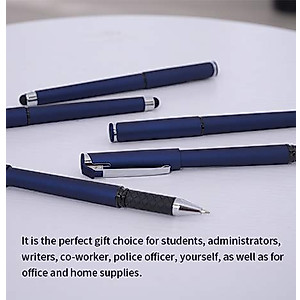 MiSiBao 0.7mm Black Ink Gel Ink Rollerball Pens 2 in 1 Medium Point Pens with Stylus Work Pen Smooth Writing for Office Black gel pen (18pack-Black Ink)