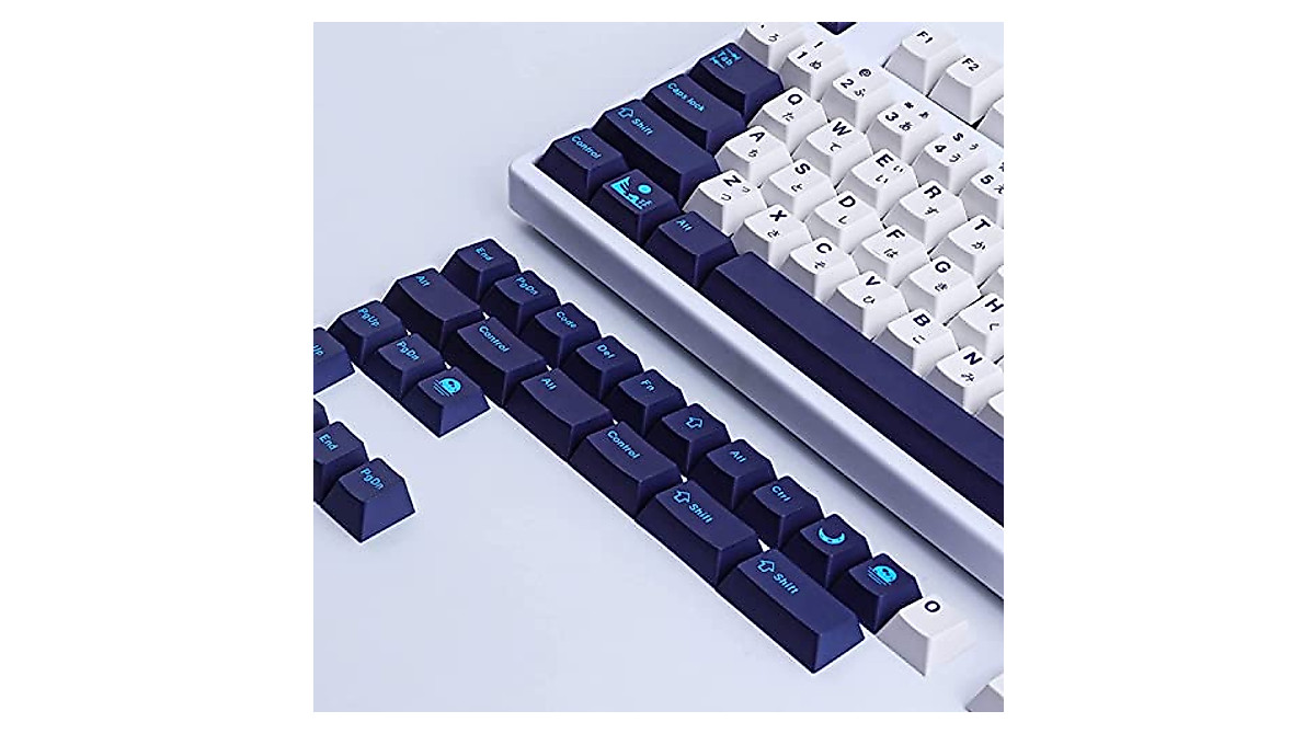 JOMKIZ 134 Keys Blue Moon Keycaps for Mechanical Keyboards