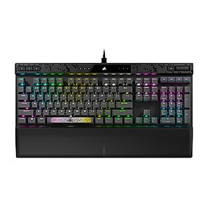 CORSAIR K70 MAX RGB Magnetic Mechanical Wired Gaming Keyboard –MGX Adjustable Switches, Simultaneous SOCD and Rapid Trigger, PBT Double-Shot Keycaps, Sound Dampening, 8000Hz Polling, QWERTY NA, Black