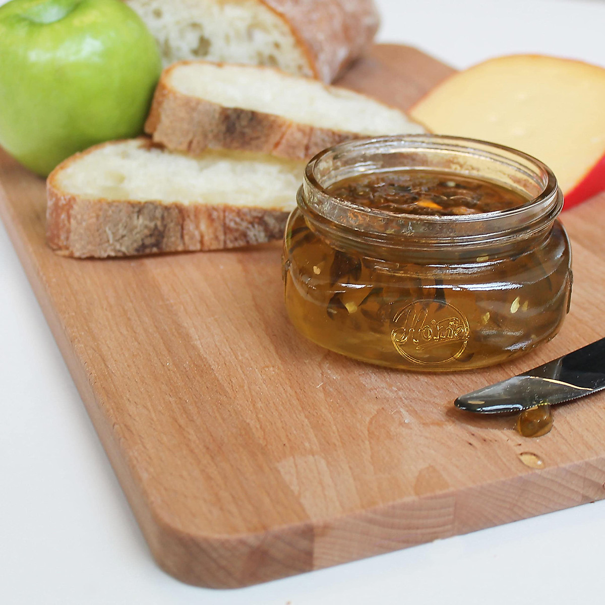 Tebery 24 Pack Home Glass Mason Jars with Silver Metal Airtight Lids and Bands, 8-Ounce Wide Mouth Glass Canning Jars for for Canning, Preserving, Meal Prep, Overnight Oats, Jam, Jelly