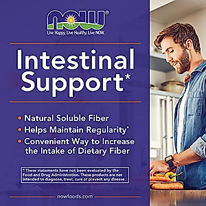 NOW Supplements, Psyllium Husk Caps 500 mg, Non-GMO Project Verified, Natural Soluble Fiber, Intestinal Health*, 200 Veg Capsules