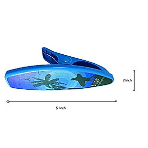 2 Pack Set Pair of Surfboard Style Beach Towel Clips Jumbo Size for Beach Chair, Cruise Beach Patio, Pool Accessories for Chairs, Household Clip, Baby Stroller. by C&H Solutions