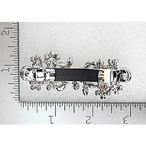 Faship Gorgeous Black Crystal Flower hair Barrette