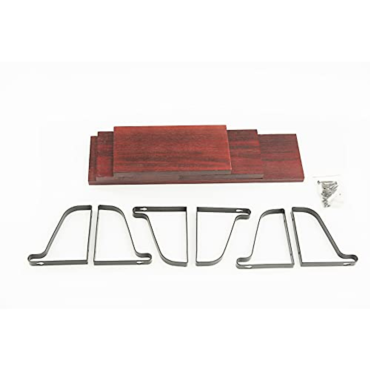 DECOMIL Floating Shelves Wall Mounted, Rustic Wood Wall Storage Shelves Set of 3 for Any Wall Space for Living Room, Bathroom, Bedroom, Kitchen, Garage, and Office (Cherry)