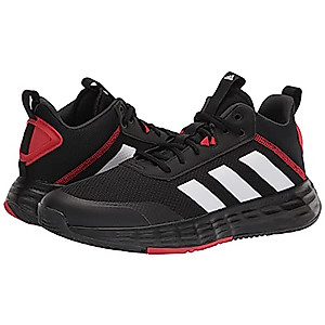 adidas Men's Own The Game 2.0 Basketball Shoe, Black/White/Carbon, 11