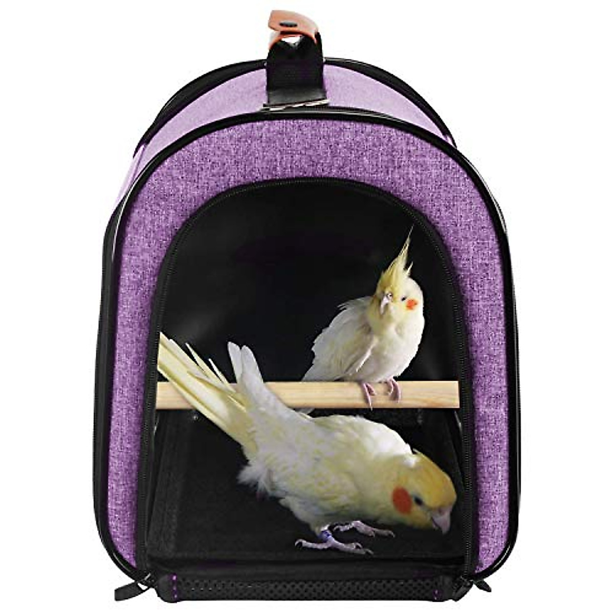 X-ZONE PET Bird Travel Bag Portable Pet Bird Parrot Carrier Transparent Breathable Travel Cage,Lightweight Bird Carrier,Bird Travel Cage (Carrier-Purple)