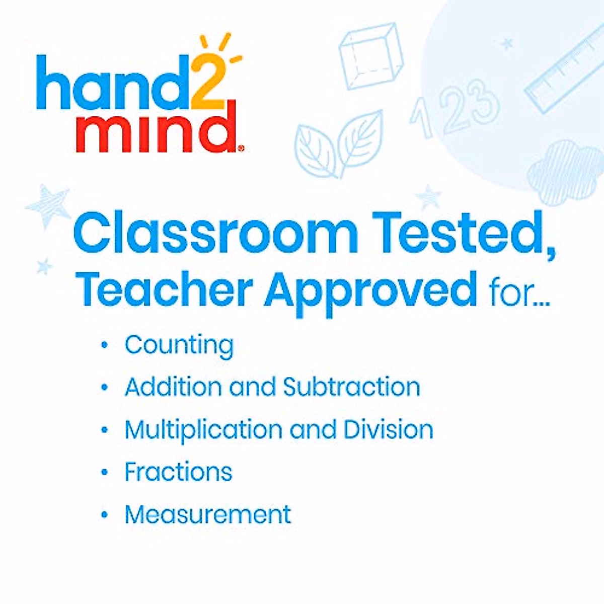 hand2mind - 42852 Plastic Cuisenaire Rods Classroom Kit (15 Sets of 74 Pieces) & Learning Resources 9"X 11" Double Sided x-Y Axis Dry Erase Mats,Ages 6+