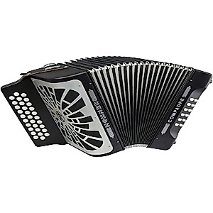 Hohner Compadre Diatonic Accordion - Keys of GCF (SOL) - Black