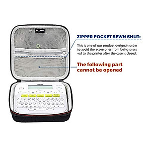 LTGEM Hard Carrying Case for Brother P-Touch PTD210 Label Maker （Not Fit The Charger）