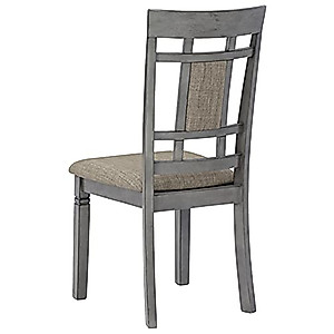 Signature Design by Ashley Jayemyer 7 Piece Dining Room Set, Includes Table and 6 Chairs, Dark Gray