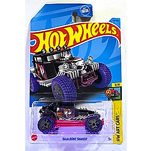 Hot Wheels - Baja Bone Shaker - HW Art Cars 3/10 - Black/Purple - 2023 - Mint/NrMint Ships Bubble Wrapped in a Sized Box