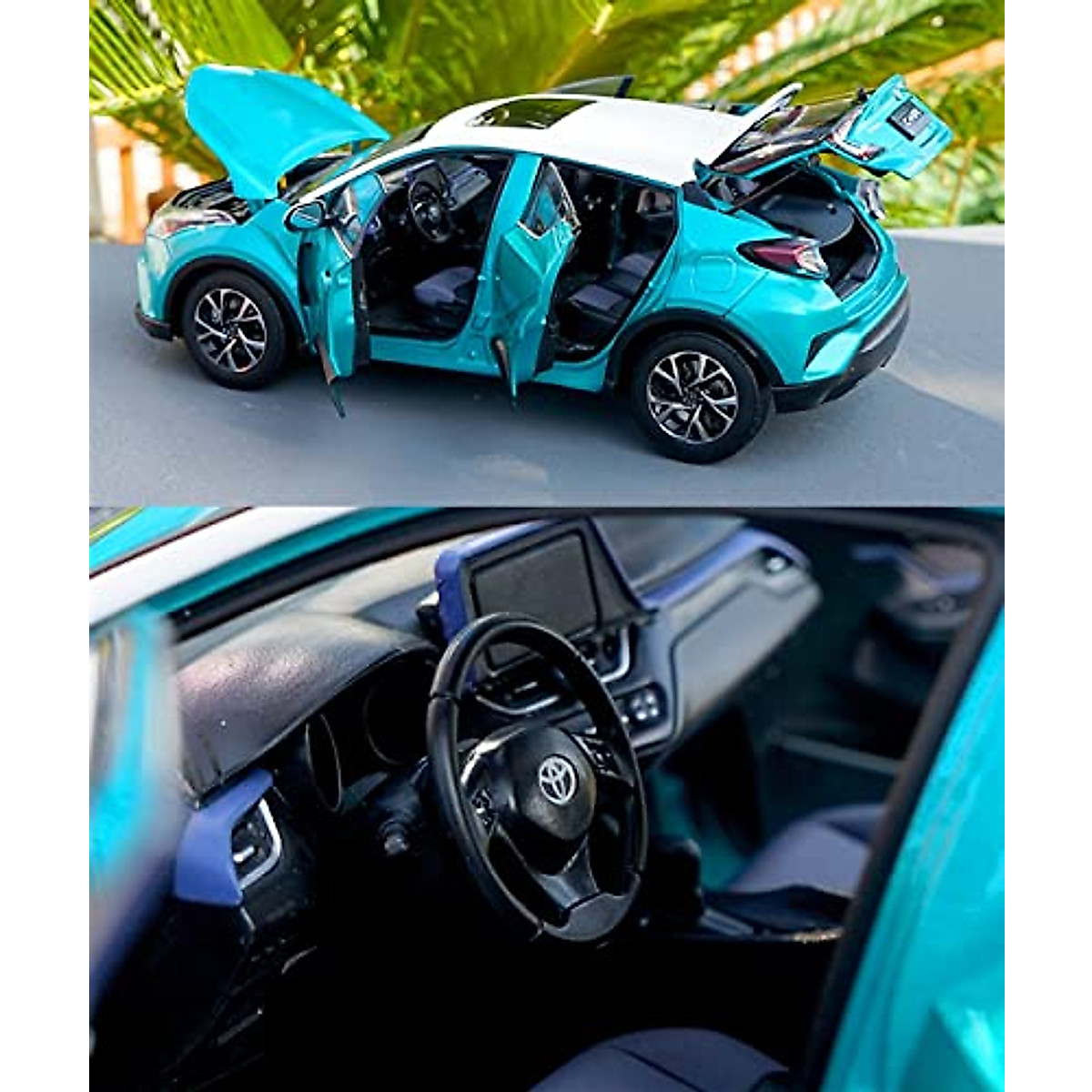 Models Vehicle Replica Car 1 18 Fit for Toyota CHR SUV Simulation Car Model Metal Diecast Minicar Scale Model Collectibles Souvenir Collectible Gift 2023 2024 (Color : Blue)