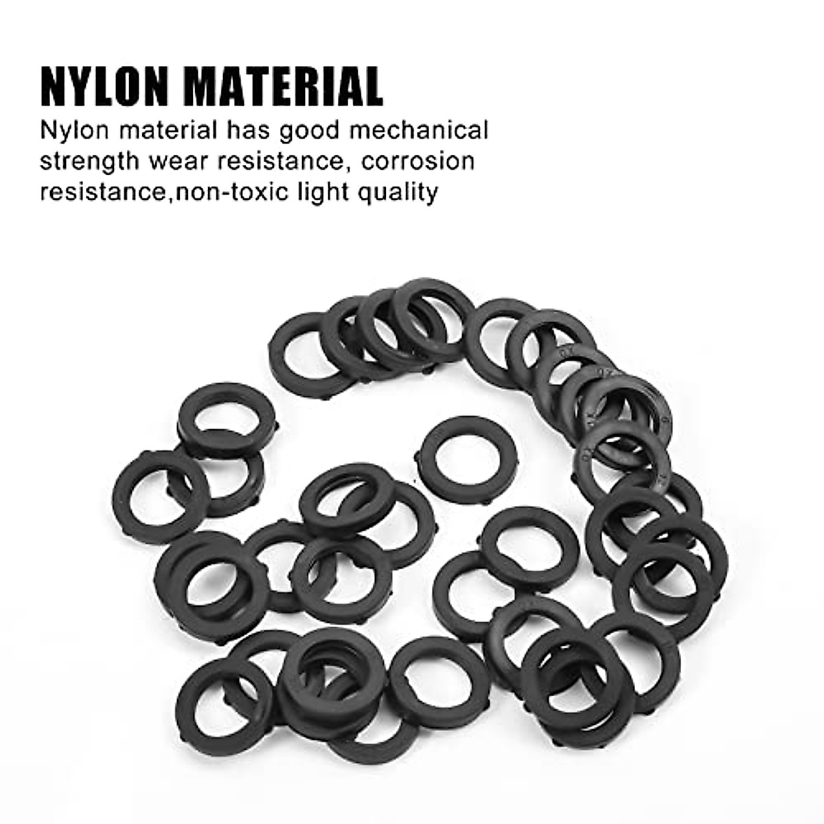 SAVITA 50pcs Garden Hose Washers, Rubber Washers Seals Ring Garden Hose o Ring Fit All Standard 3/4inch Garden Hose Fittings (Black)