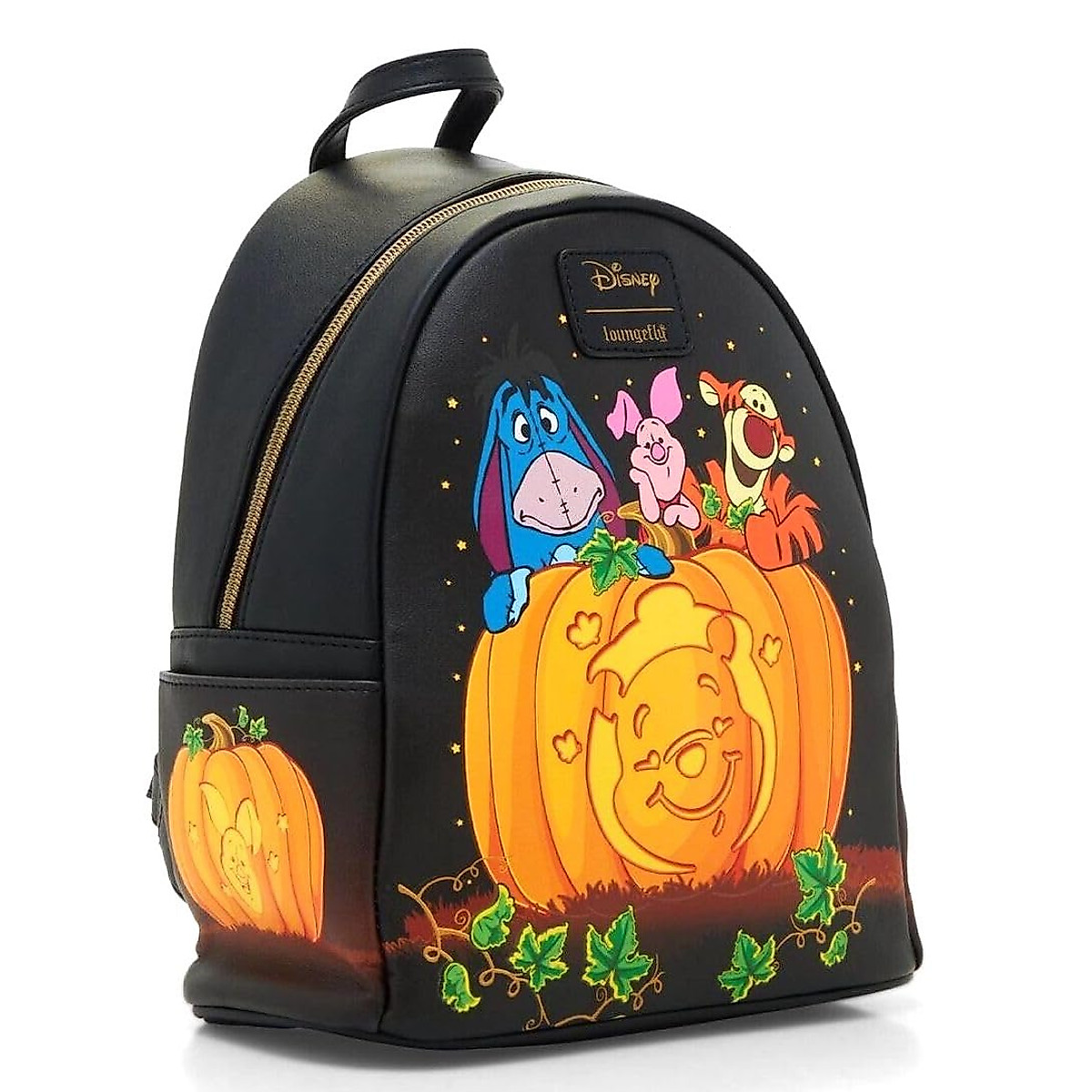 Loungefly Disney Winnie The Pooh Pumpkin Glow-In-The-Dark Mini Backpack