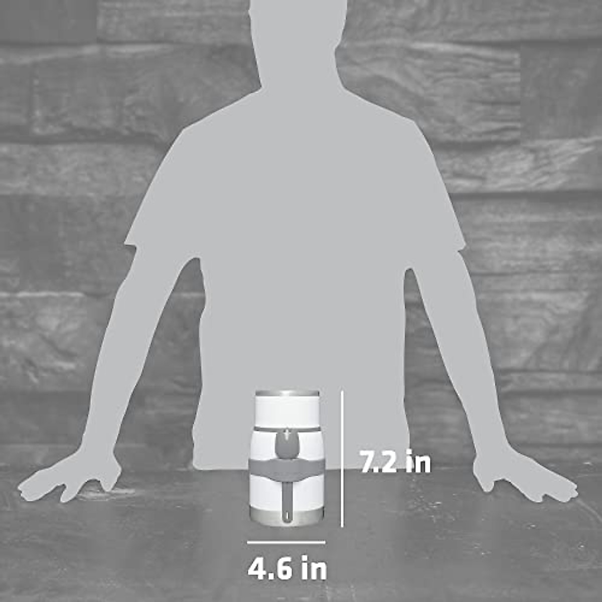 Stanley Adventure to Go Insulated Food Jar with Cup Lid and Spork - 24oz - Stainless Steel Insulated Food Container - BPA-Free and Dishwasher Safe