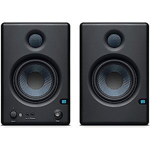PreSonus Pair of Eris E3.5 BT 2-Way Studio Bluetooth Monitors with Studio One Prime DAW Studio Magic and Plug-in Suite Software Pack and LyxPro Condenser Recording Microphone Kit and Headphones