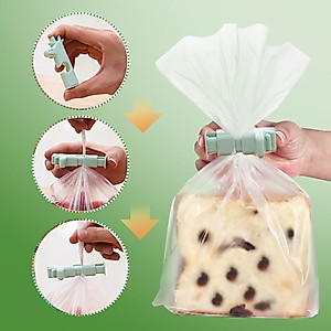 wanh Bread Bag Clips Reusable,Snack Bread Wrapper Sealing Clip to Keep Bread Fresh, Bread Ties Bag Closures Closer Cinchers,Squeeze and Lock Bread Clips for Food Storag (12Pcs Mixed Colors)