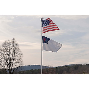 Christian Flag 3x5 Outdoor Made in USA Embroidered,Heavy Duty Nylon,Sewn Stripes, Stronger Brass Grommets,Christianity Easter Day,Jesus Flags Flags Perfect for Outside