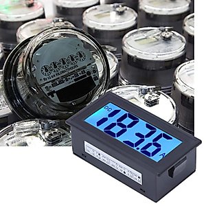 Mxzzand DC AC100-240V Professional Voltage Meter Digital Voltmeter LCD Display for Office for Home(DC 0-200V)
