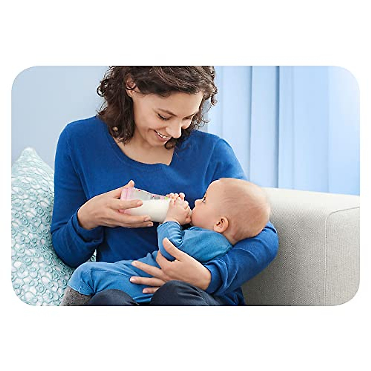 MAM Easy Start Anti-Colic Fast Flow Bottles, 11 oz. (6-Count), Easy Switch Between Breast and Bottle, Reduces Air Bubbles and Colic, 4+ Months, Boy