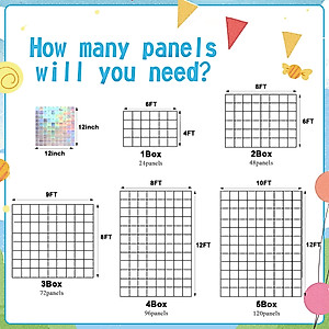 HYzgb Shimmer Wall Backdrop Iridescent Square Sequin Wall Panel Backdrop 24 Pcs for Birthday Party Wedding Decorations