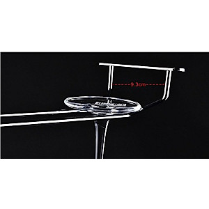 Happy Lifestyles Stainless Steel 1/2/3 Rails Cabinet Wine Glasses Rack 20" 2 rows