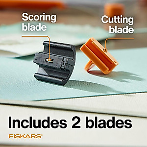 Fiskars 01-001555J TripleTrack High Profile Replacement Blades Cut/Score Style I, 1.5x1.5x1 Inch, Black and Orange