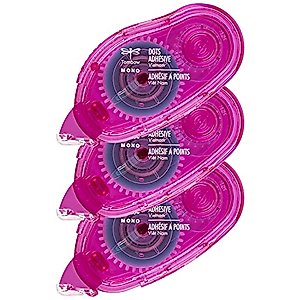 Tombow 62149 Mono Adhesive Dots Applicator Refills, 3-Pack. Easy to Refill for Smooth Application, Multicolor, Value Pack