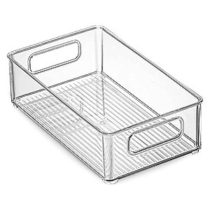 ZHJ 3Pcs Stackable Refrigerator Organizer Bins Fridge Organizers Clear Plastic Pantry Food Storage Rack For Fridge, Freezer And Kitchen fridge storage