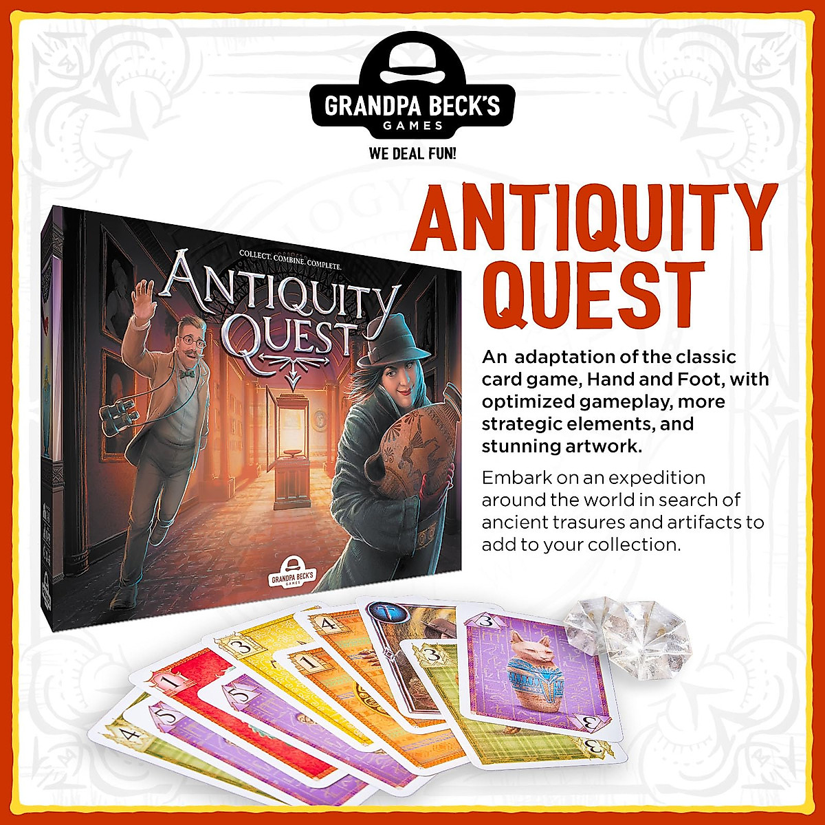 Antiquity Quest | A Set Collection Game from The Creators of Cover Your Assets & Skull King, Grandpa Beck's Games | 2-8 Players 10+