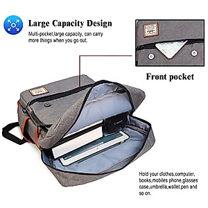 Junlion Vintage Laptop Backpack Gift for Women Men, School College Slim Backpack Fits 15.6 inch Macbook Black