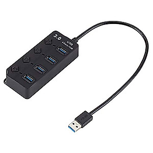 JSANSUI Distributor hub USB3.0 Four-Port HUB with Power Splitter and One-Port 4-Port Hub with PC and Laptop Switches