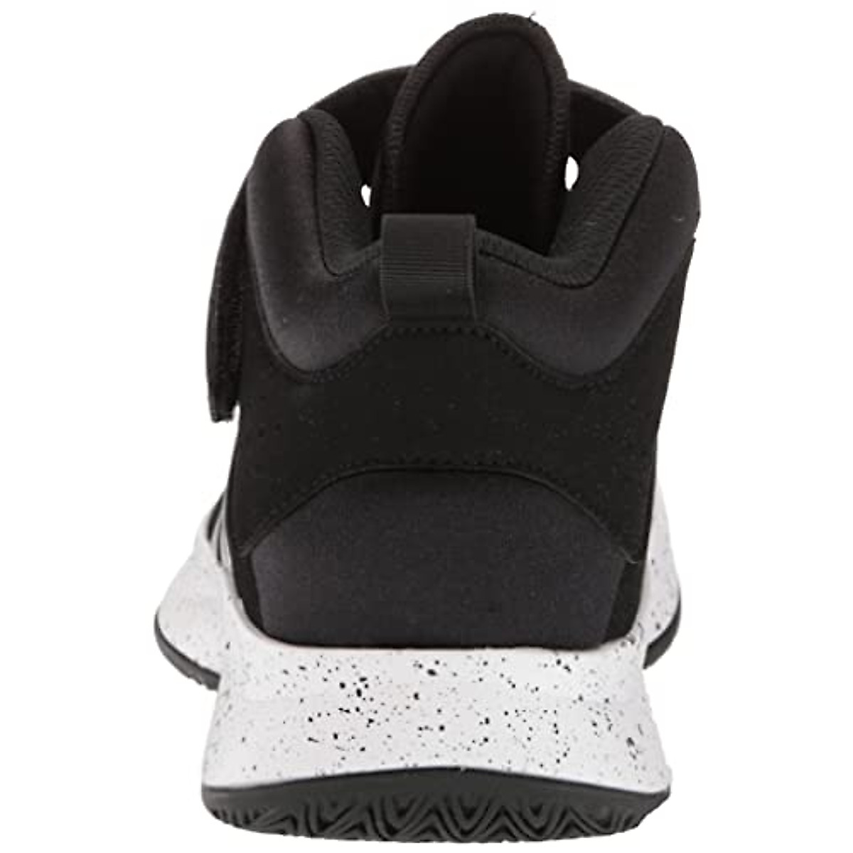 adidas Cross Em Up 5 Basketball Shoe, Black/Silver Metallic/White, 3 Wide US Unisex Little_Kid