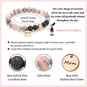 UPROMI Mothers Day Gifts for Mom Gifts from Daughter Son, Best Mom Ever Gifts, Great Birthday Gifts for Mom Bracelet Mama Mother of The Bride Groom Gifts