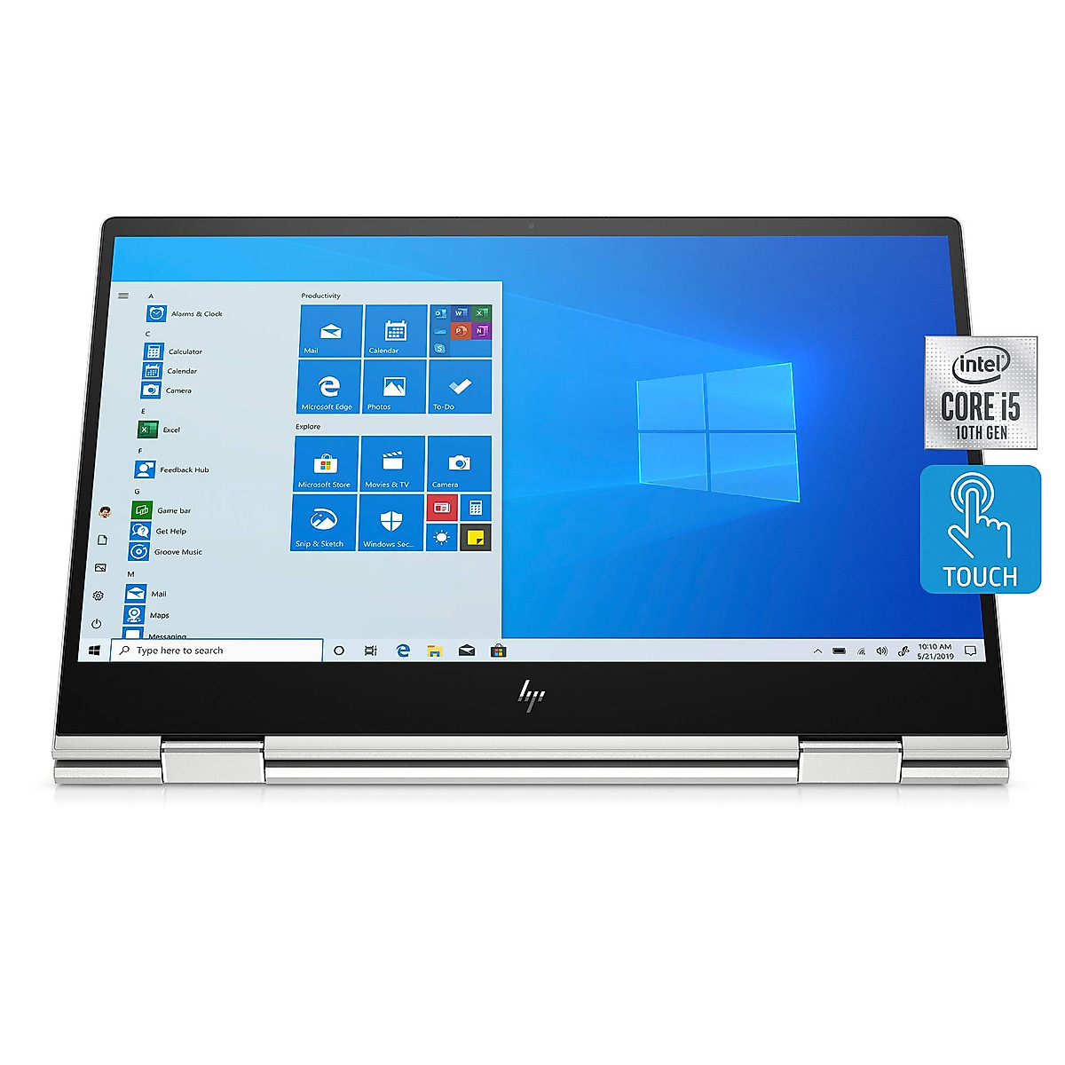 HP 2021 Flagship Envy x360 Convertible 2 in 1 Laptop 15.6inch FHD IPS Touchscreen Intel Quad-Core i5-10210U(Beats i7-8550U) 16GB DDR4 512GB SSD Backlit Fingerprint Win 10 + Pen Natural silver RAM I