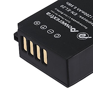 ENEL20, EN-EL20a Battery & Charger, Powerextra ENEL20 EN-EL20a for Nikon Coolpix P950, P1000, DL24-500, Nikon Coolpix A, 1 AW1, 1 J1, 1 J2, 1 J3, 1 S1, 1 V3 Digital Camera