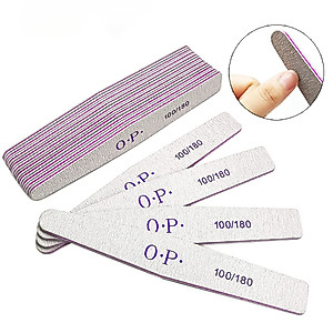 10 Pcs Emery Board Nail Files Double Sided Fingernail Files Professional Grit Natural Nails File Manicure Pedicure Tools for Salon Home Use