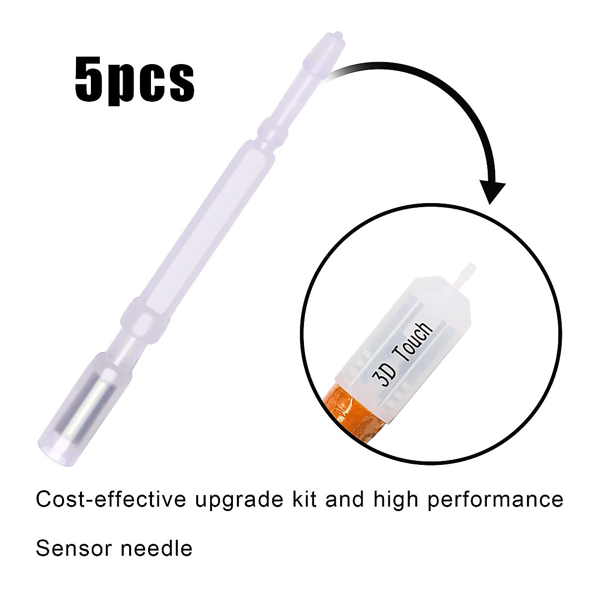 AIEX 5pcs Bl Touch Probe Pin Replacement, Smart Automatic Bed Leveling Touch Probe Pin Replacement Auto Bed Leveling Sensor Probe Tips Replacement Probe for Bltouch, 3D Touch