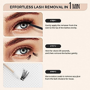 LASHVIEW Lash Remover, Lash Sealer Lash Extension Sealant, Cluster Lash Glue for Sensitive Eyes, Super Strong Hold 72 Hours DIY Eyelash Extension Glue, Sealer, and Remover, Latex Free
