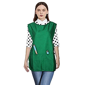 TopTie Unisex Cobbler Vest Kitchen Chef Apron, Art Painting Grooming Smock Working Uniform with 2 Pockets, 28" L x 22" W